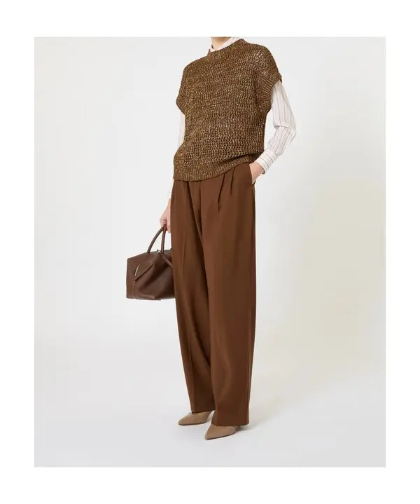 Max Mara Openwork Knit Top