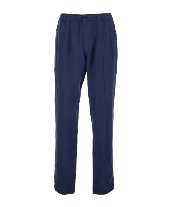 Emporio Armani Straight-leg Linen Pants