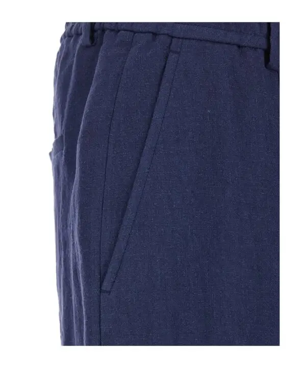 Emporio Armani Straight-leg Linen Pants