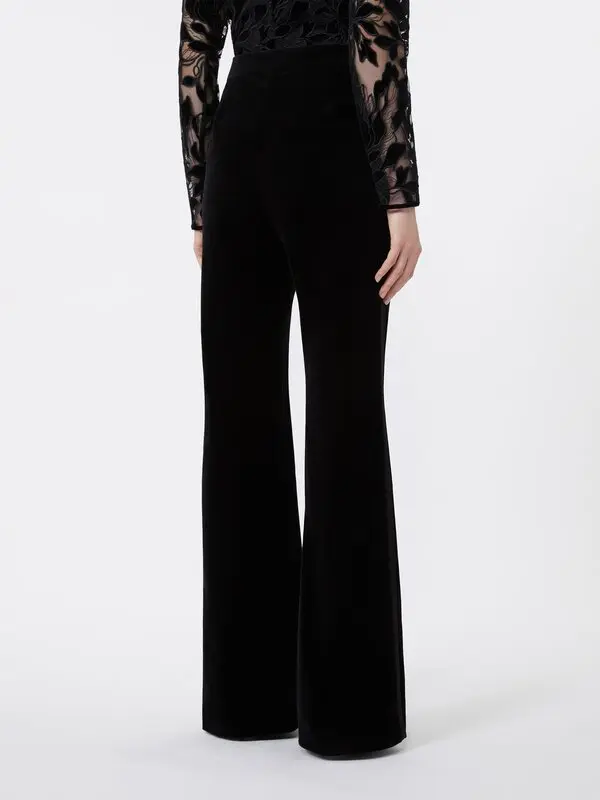 Max Mara Vetri Velvet Trousers With Stripe Detail