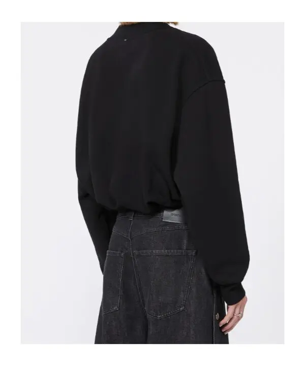 Sportmax V-neck Sweatshirt With Pleated Hem