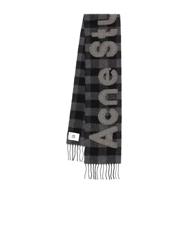 Acne Studios Veda Skinny Wool Blend Scarf - Black