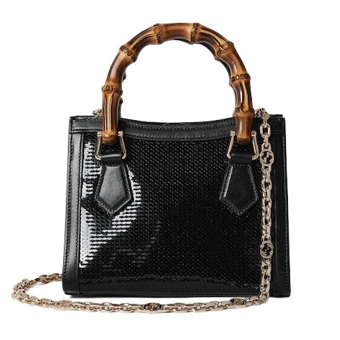Gucci Diana Sequined Tote Bag With Bamboo Handles