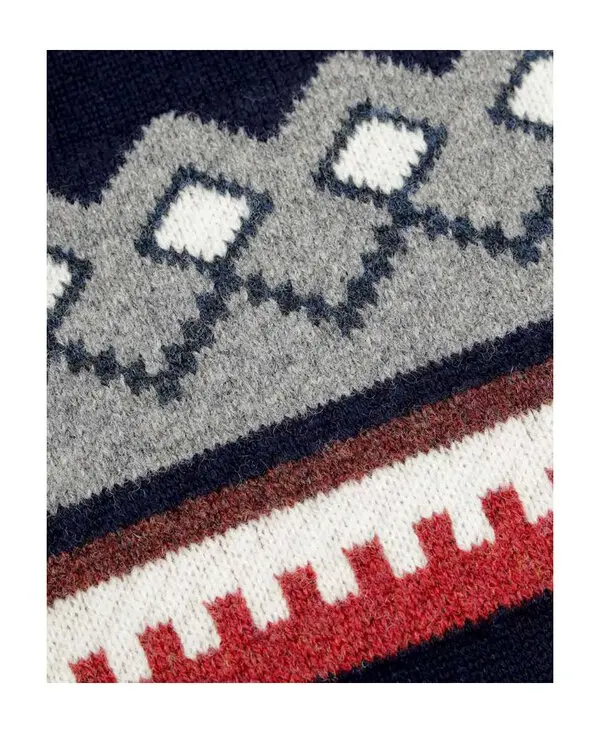 Burberry Fair Isle Knit Sweater - Black