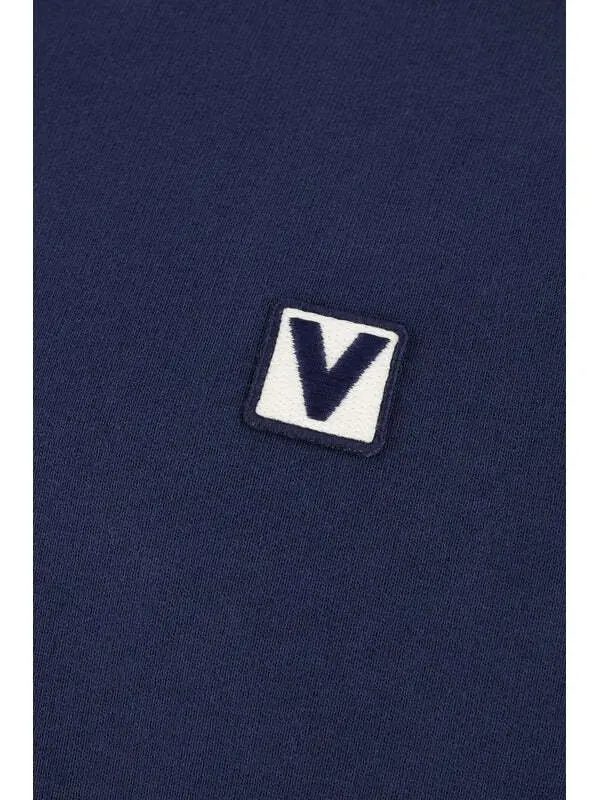 Valentino Garavani Crewneck Sweatshirt With Logo Patch - Blue