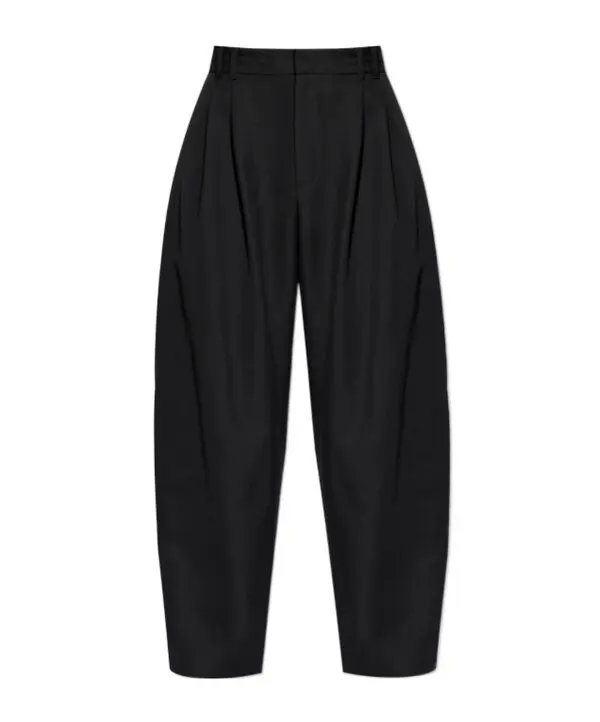 Studio Nicholson Pleated Wide-leg Tailored Trousers - Black