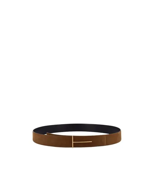 TOM FORD T Buckle Belt - Brown