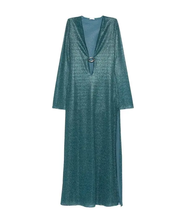 Oseree Ring Cut-out Dress - Peacock