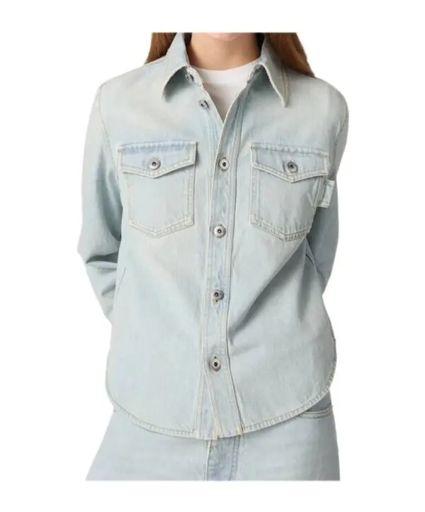Bottega Veneta Extra Bleached Denim Shirt - Light Blue