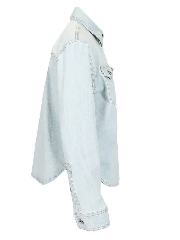Bottega Veneta Extra Bleached Denim Shirt - Light Blue