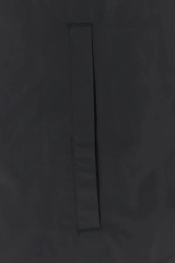 Michael Kors Printed Long Zip-up Jacket With Drawstring Hood - Black