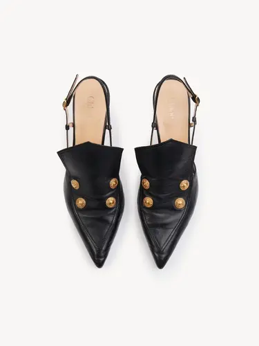 Chloé Pointed Toe Slingback High Heel Sandals