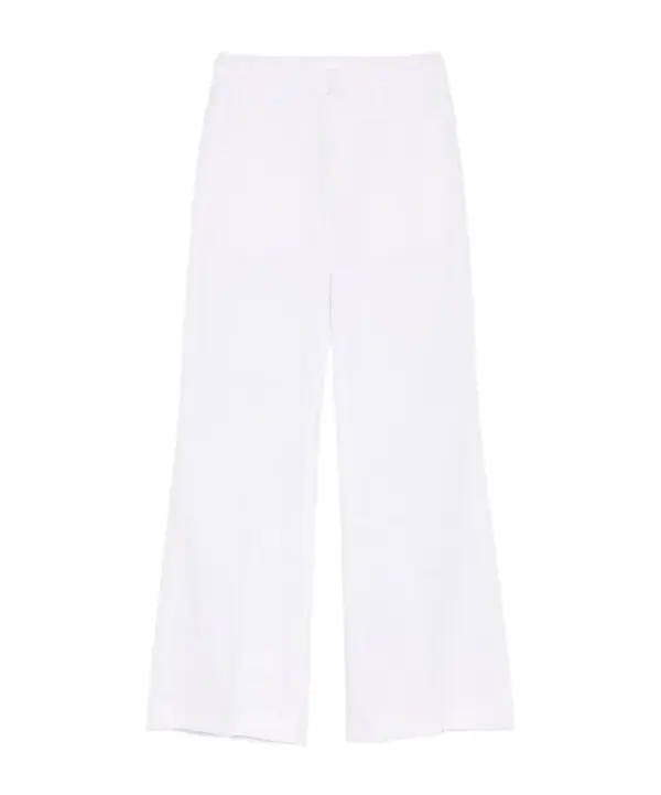 DONDUP Front Creases Straight Trousers - Bianco