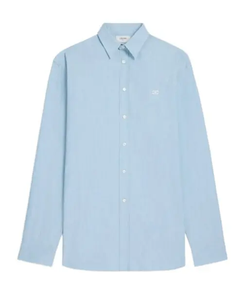 Celine Relaxed Shirt In Chambray Cotton