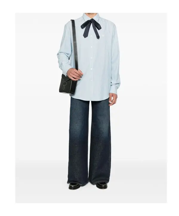 Celine Relaxed Shirt In Chambray Cotton