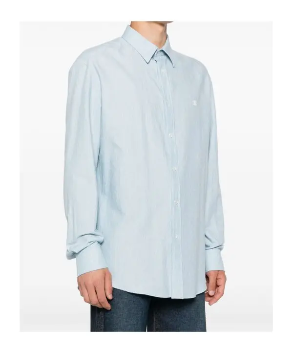 Celine Relaxed Shirt In Chambray Cotton