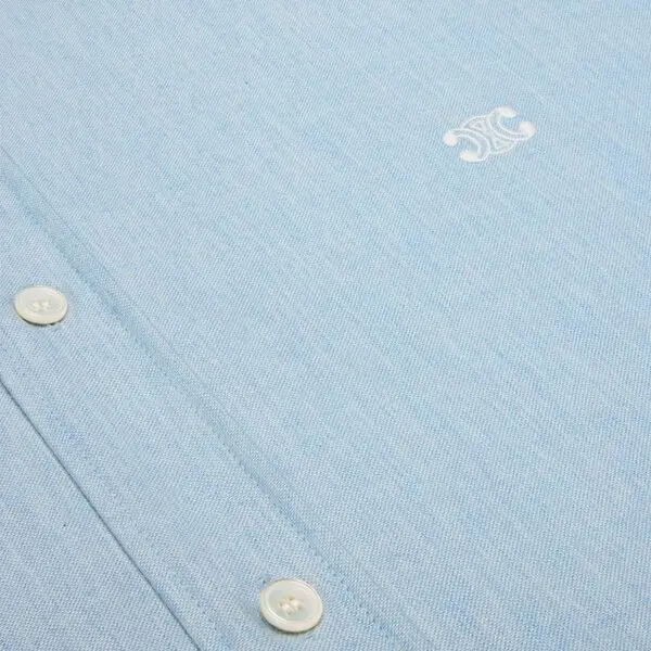 Celine Relaxed Shirt In Chambray Cotton