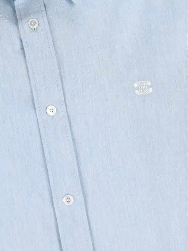 Celine Relaxed Shirt In Chambray Cotton