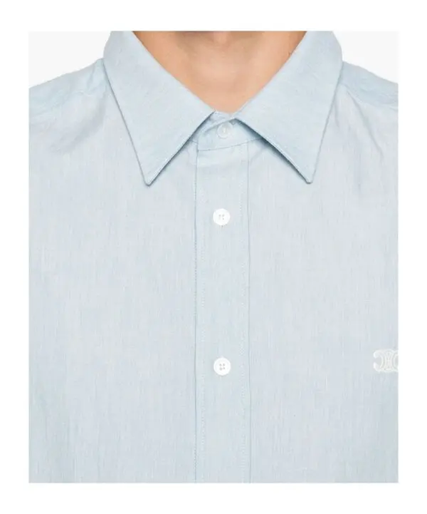 Celine Relaxed Shirt In Chambray Cotton