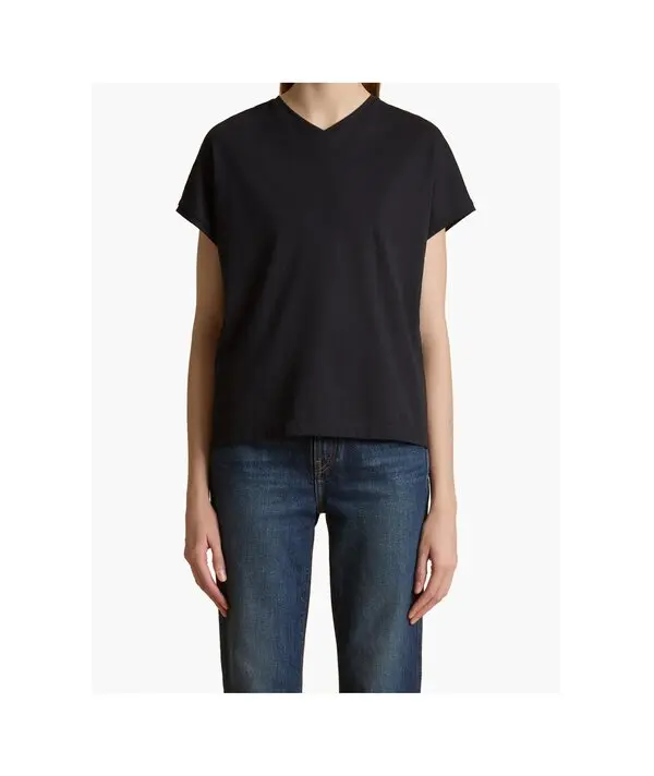 Khaite Devra V-neck Short Sleeve Top