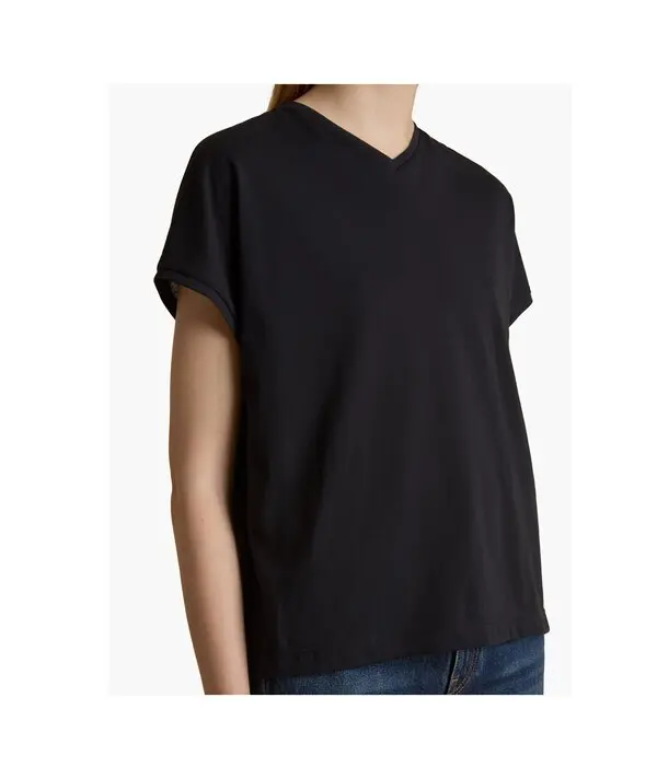 Khaite Devra V-neck Short Sleeve Top