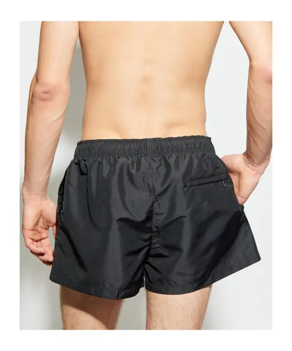 Versace Logo Patch Swim Shorts - Black