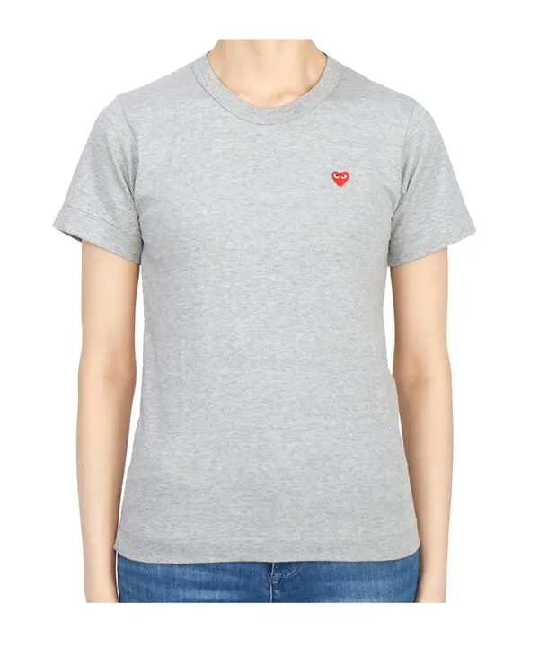 Comme Des Garçons Short Sleeve T-shirt With Heart Embroidery