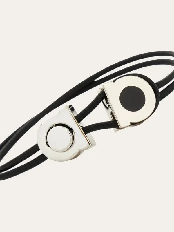 FERRAGAMO Double Cord Bracelet With Gancini Detail