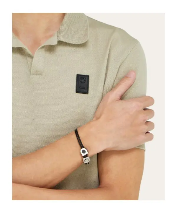 FERRAGAMO Double Cord Bracelet With Gancini Detail