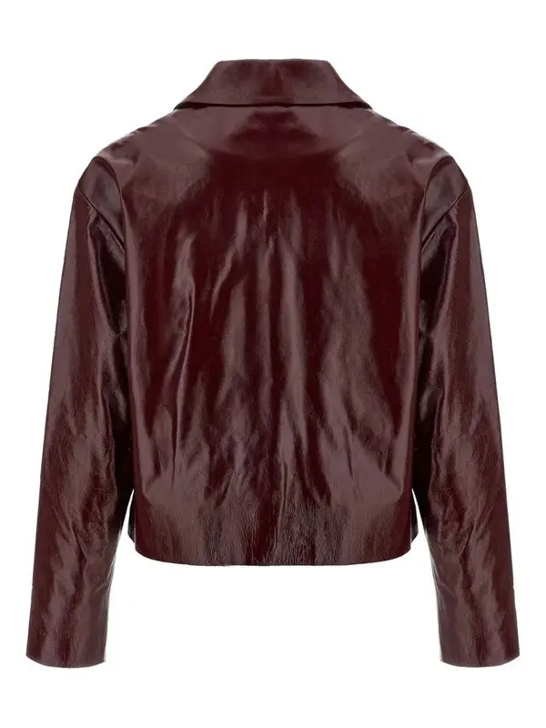 SELF-PORTRAIT Cropped Leather Jacket