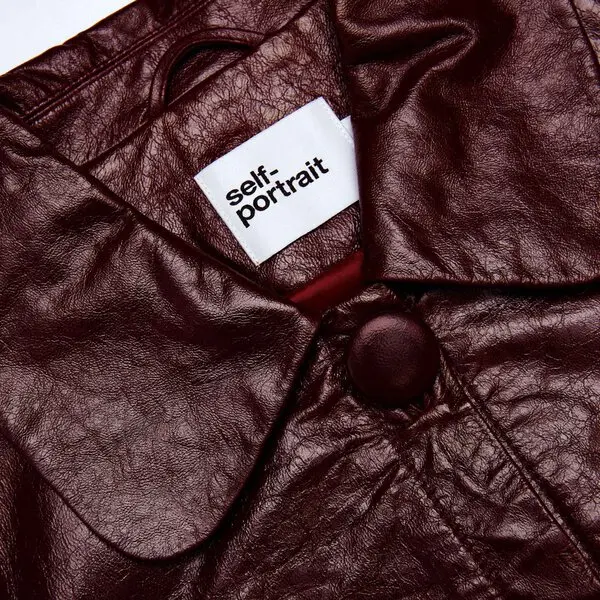 SELF-PORTRAIT Cropped Leather Jacket