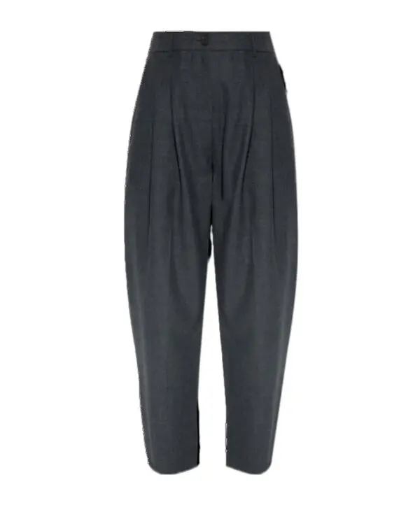 Studio Nicholson Wide-leg Double Pleated Trousers - Black