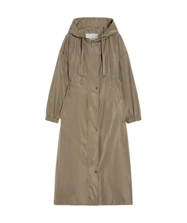 Max Mara Long, Water-repellent Taffeta Parka - Clay Color
