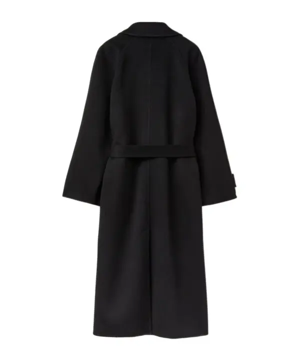 Loro Piana Double-breasted Coat With Leather Trim