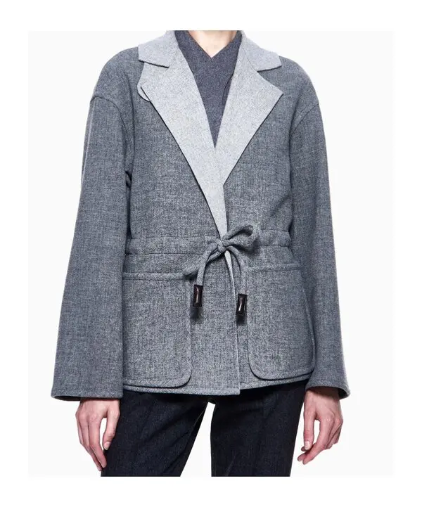 Giorgio Armani Wool And Cashmere Double Cloth Drawstring Jacket