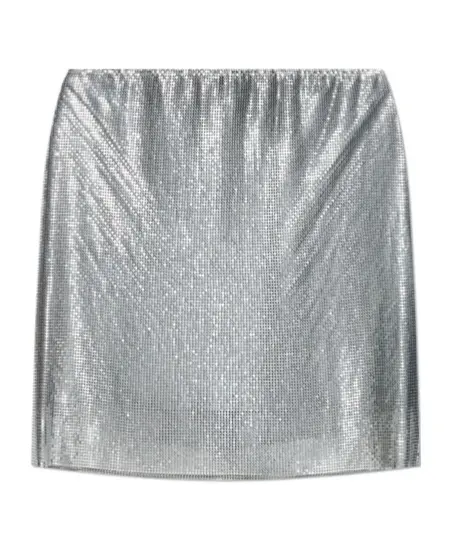 Versace Sequined Mini Skirt - Silver