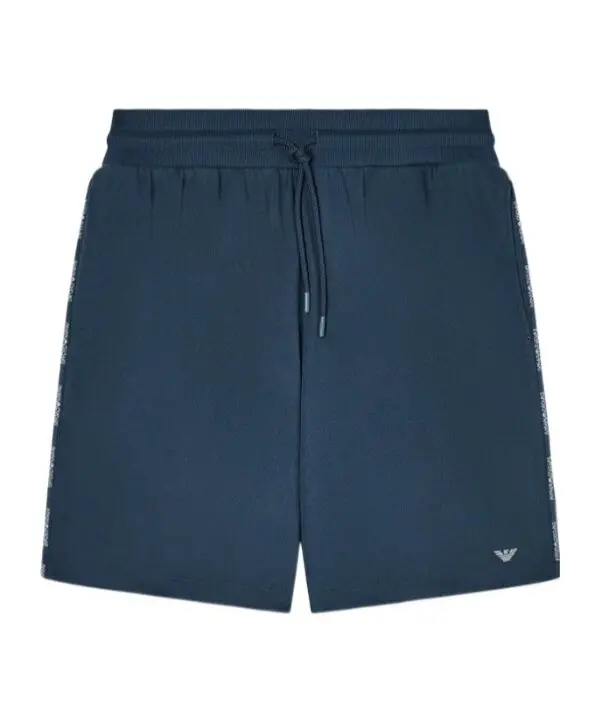 Emporio Armani Lace-up Casual Shorts - Blue-gray