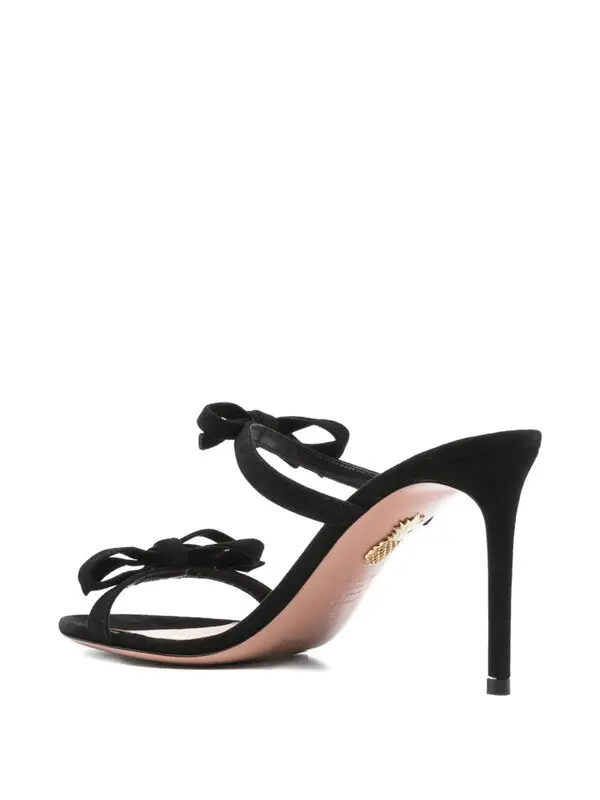 AQUAZZURA 100mm Soave Bow-embellished Stiletto Sandals