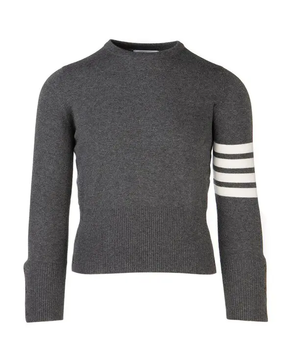Thom Browne 4-bar Crewneck Jumper - Black