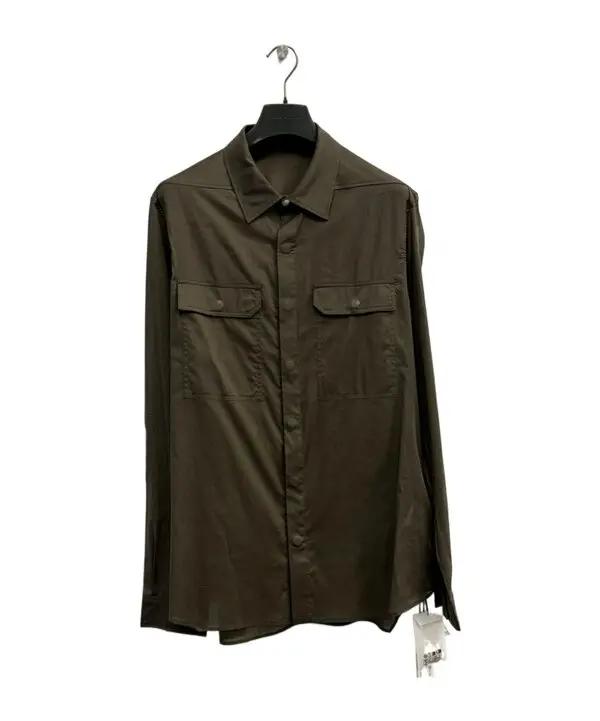 Rick Owens Long Sleeve Collared Jacket With Chest Pockets - Black