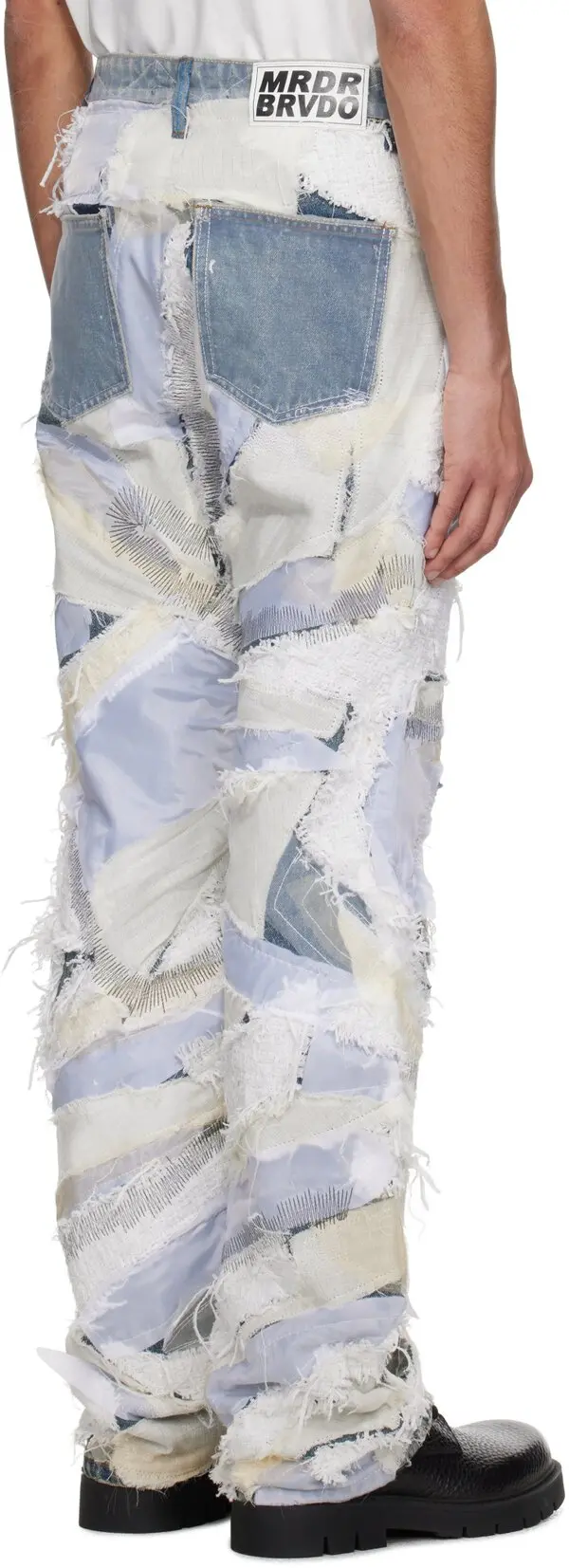 WHO DECIDES WAR Beach Sand Patchwork Jeans - Cloud