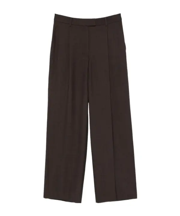 LOW CLASSIC Straight Leg Belted Trousers - Black