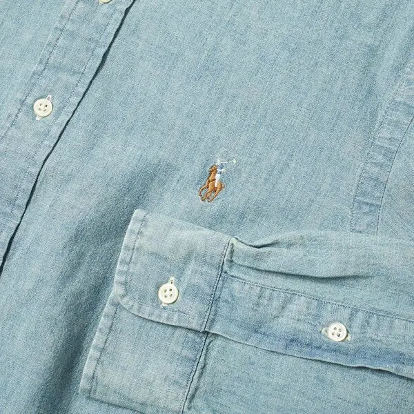 Polo Ralph Lauren Pony Embroidered Buttoned Shirt - Blue