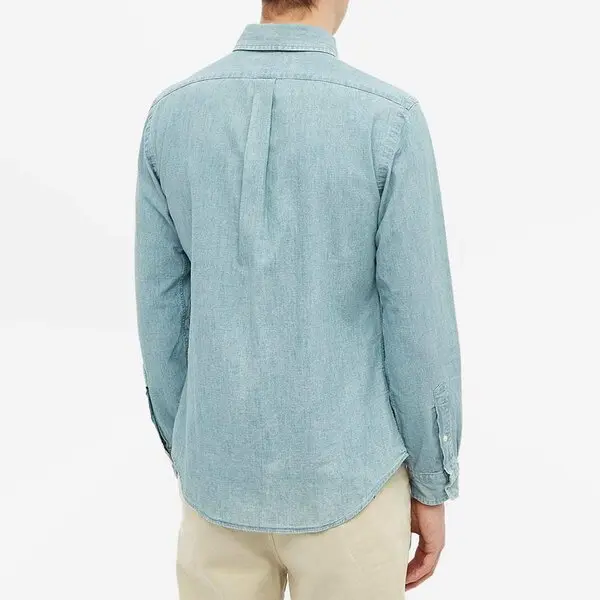 Polo Ralph Lauren Pony Embroidered Buttoned Shirt - Blue