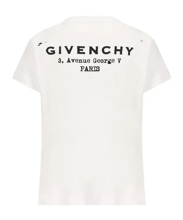 Givenchy Crewneck T-shirt With Logo Print - White