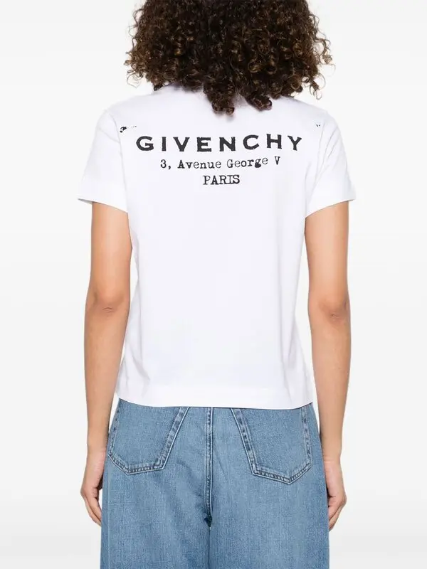 Givenchy Crewneck T-shirt With Logo Print - White