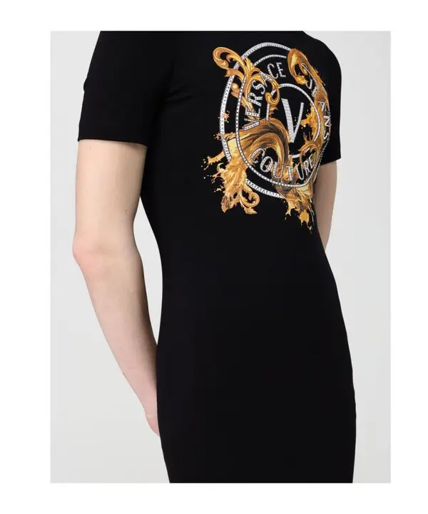 Versace Baroque Logo Dress
