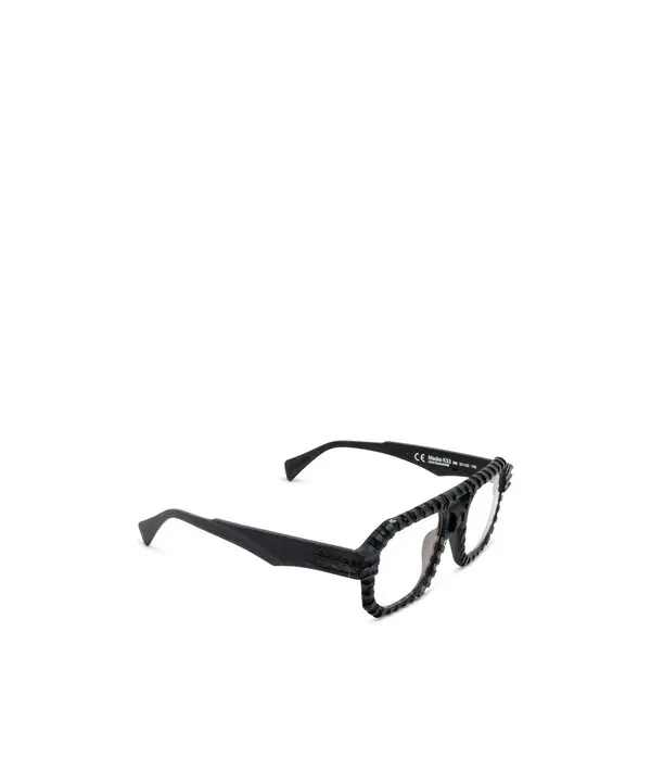 KUBORAUM Geometric Flat Mirror Eyeglasses - Black