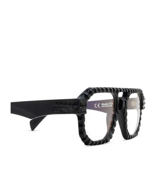 KUBORAUM Geometric Flat Mirror Eyeglasses - Black