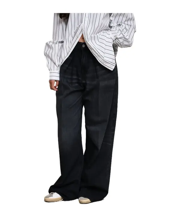 HAIKURE Candy Pleated Jeans - Black